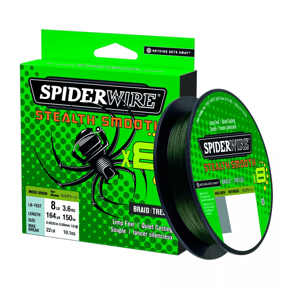 Spiderwire Stealth Smooth 8 Moss Green - Fletline - EFFEKTLAGERET ApS